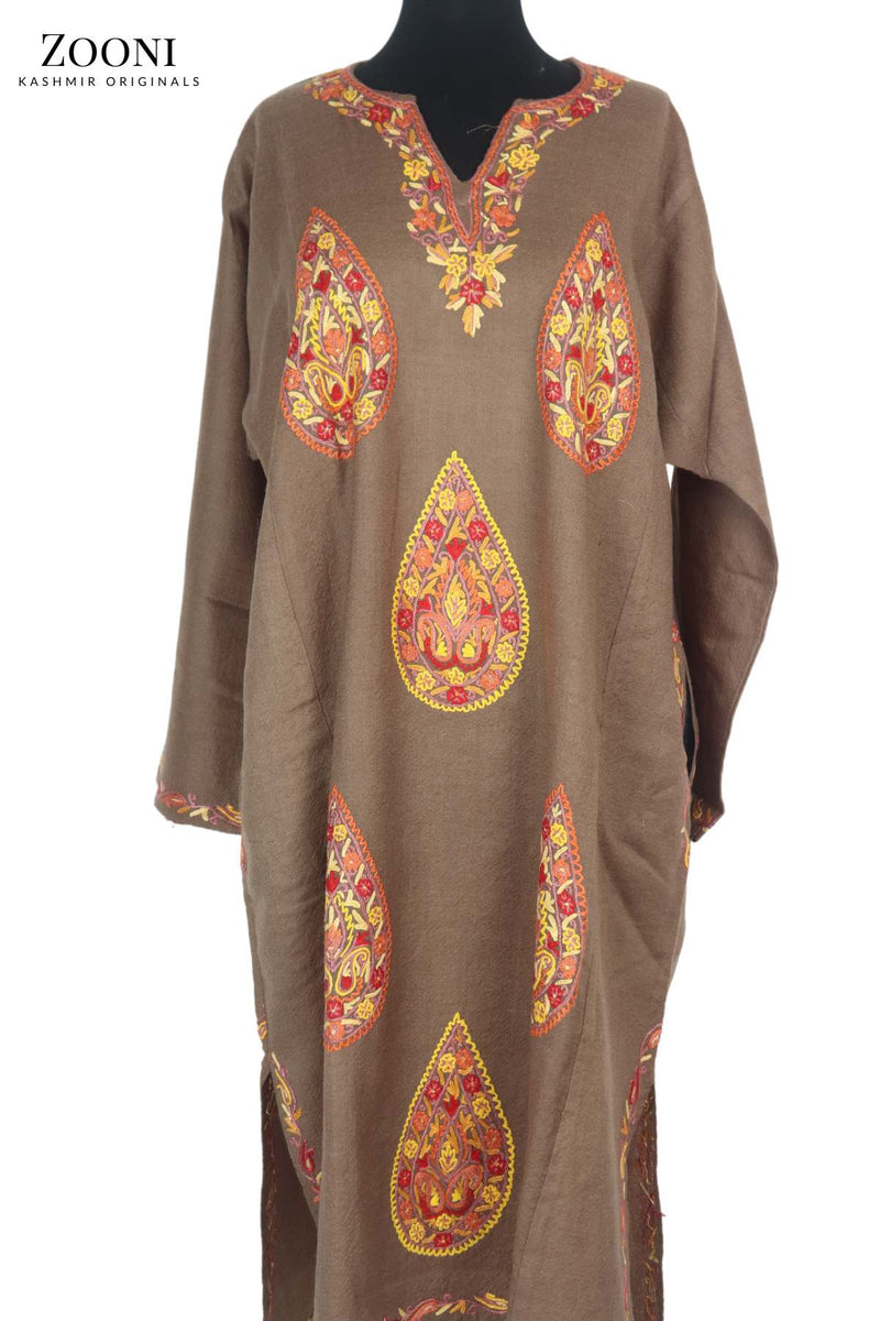 Woolen Embroidered Kashmiri Pheran/Feran/Phiran (Freesize) | Zooni ...